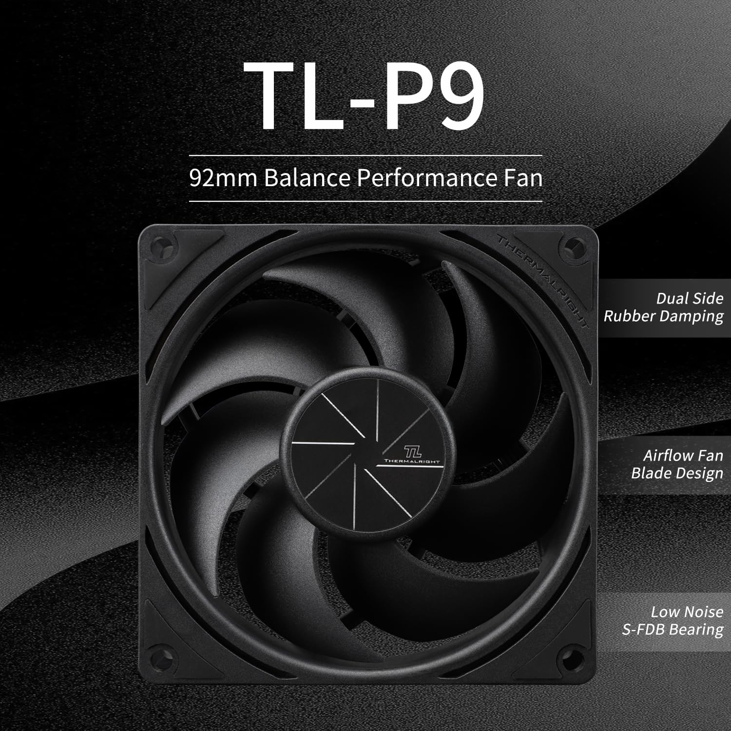 Thermalright TL-P9-S ARGB Negro 92mm Ventilador De CPU Chasis De Ordenador Silencioso 2200RPM ...