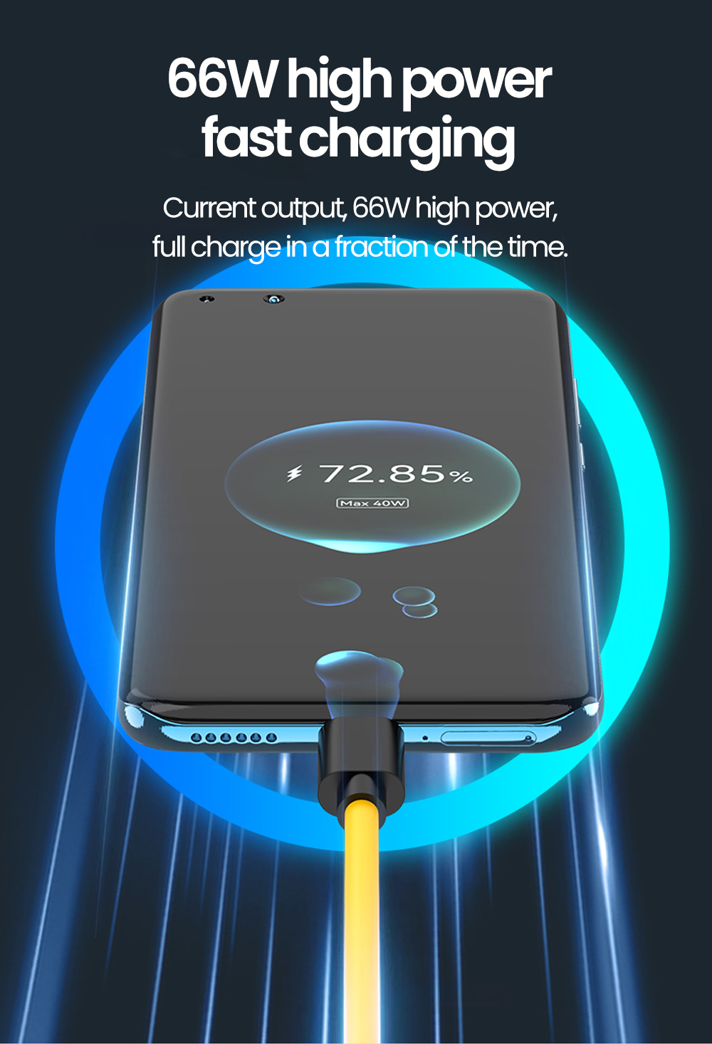 Twitch 6A 66W Carga Rápida USB Tipo C Cable De Datos A Para Cargador De Teléfono Móvil Cables ...