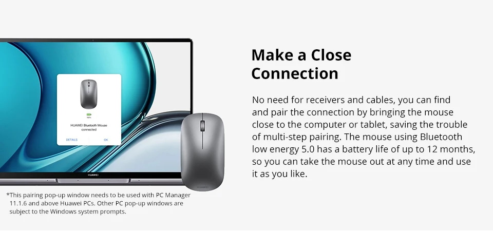 HUAWEI Bluetooth Mouse Youth Edition CD23 SE Ratón Inalámbrico Portátil ...