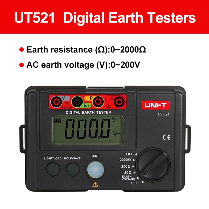 UNI-T UT521 UT522 Probador Digital De Resistencia A La Tierra De Voltaje | Shopee Colombia