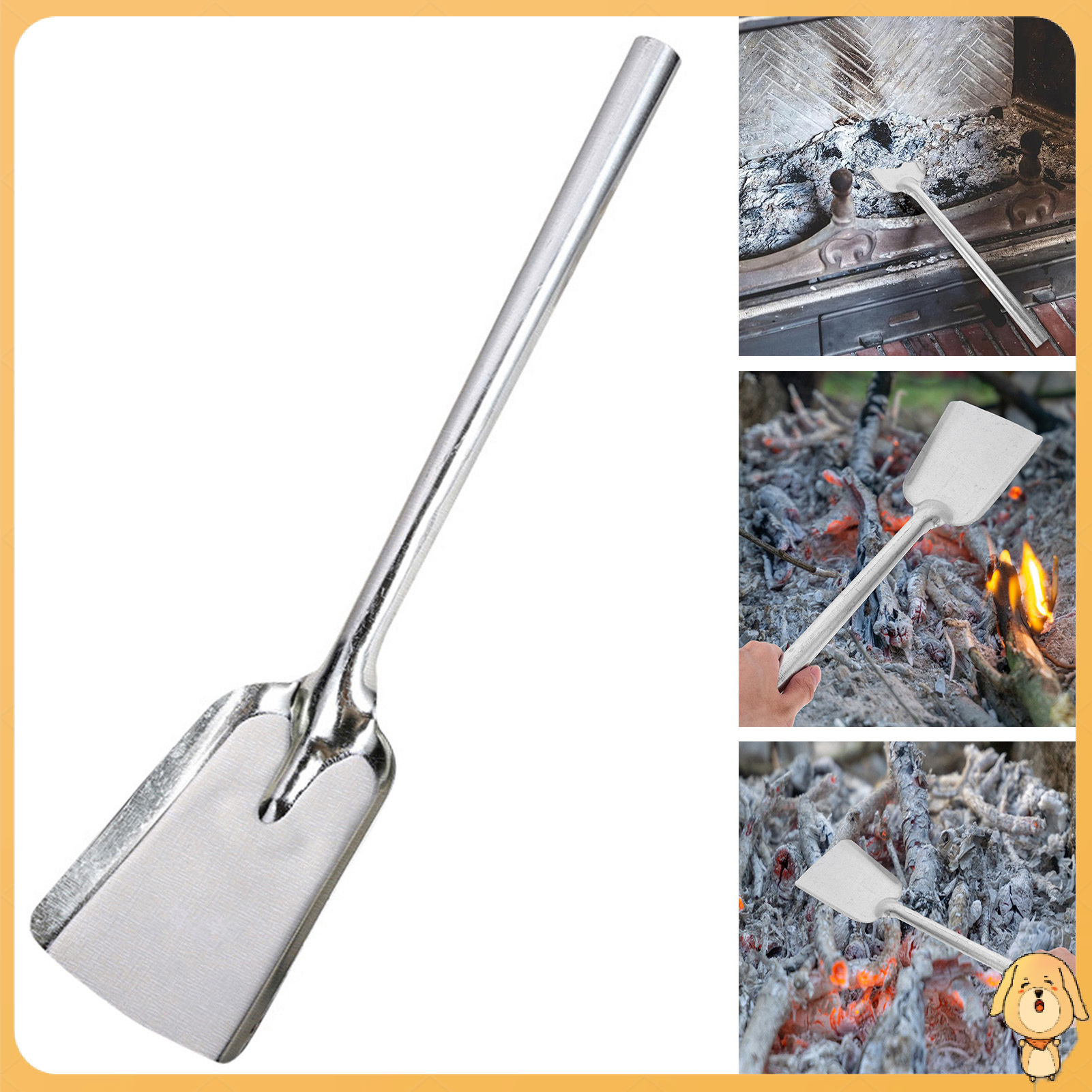 Grill Ash Pan Tool Bbq Rake for Charcoal Grills Long Handle Metal ...