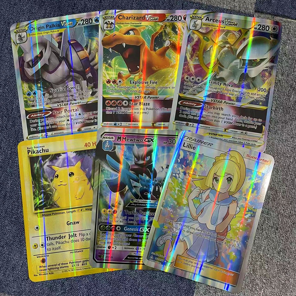 12/30Pcs Pokemon Tarjetas 15 * 21cm Talla Grande Vmax Vstar GX Letras ...