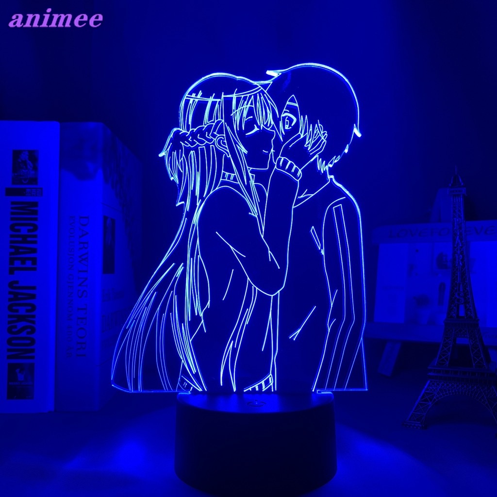 Lámpara De Anime 3d Sword Art Online Para La Decoración Del Dormitorio ...
