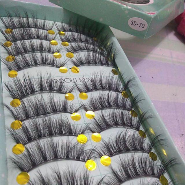 [dingsen] 10 Pares De Pestañas Postizas 3d Pelo Sintético Natural Largo