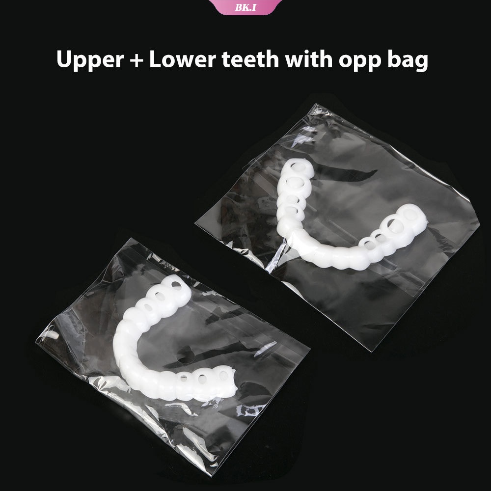 Kit de dientes falsos superior / inferior, dientes de chapa de risa ...