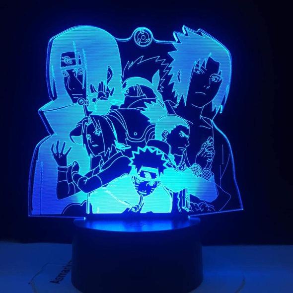 Anime Luces led Uzumaki Naruto 3D Luz de noche para niños Itachi16 Luz ...