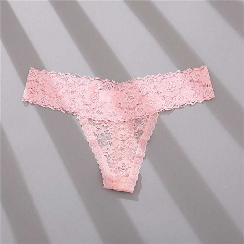 FINETOO Tangas De Encaje Para Las Mujeres Hueco De Malla De Baja Altura ...