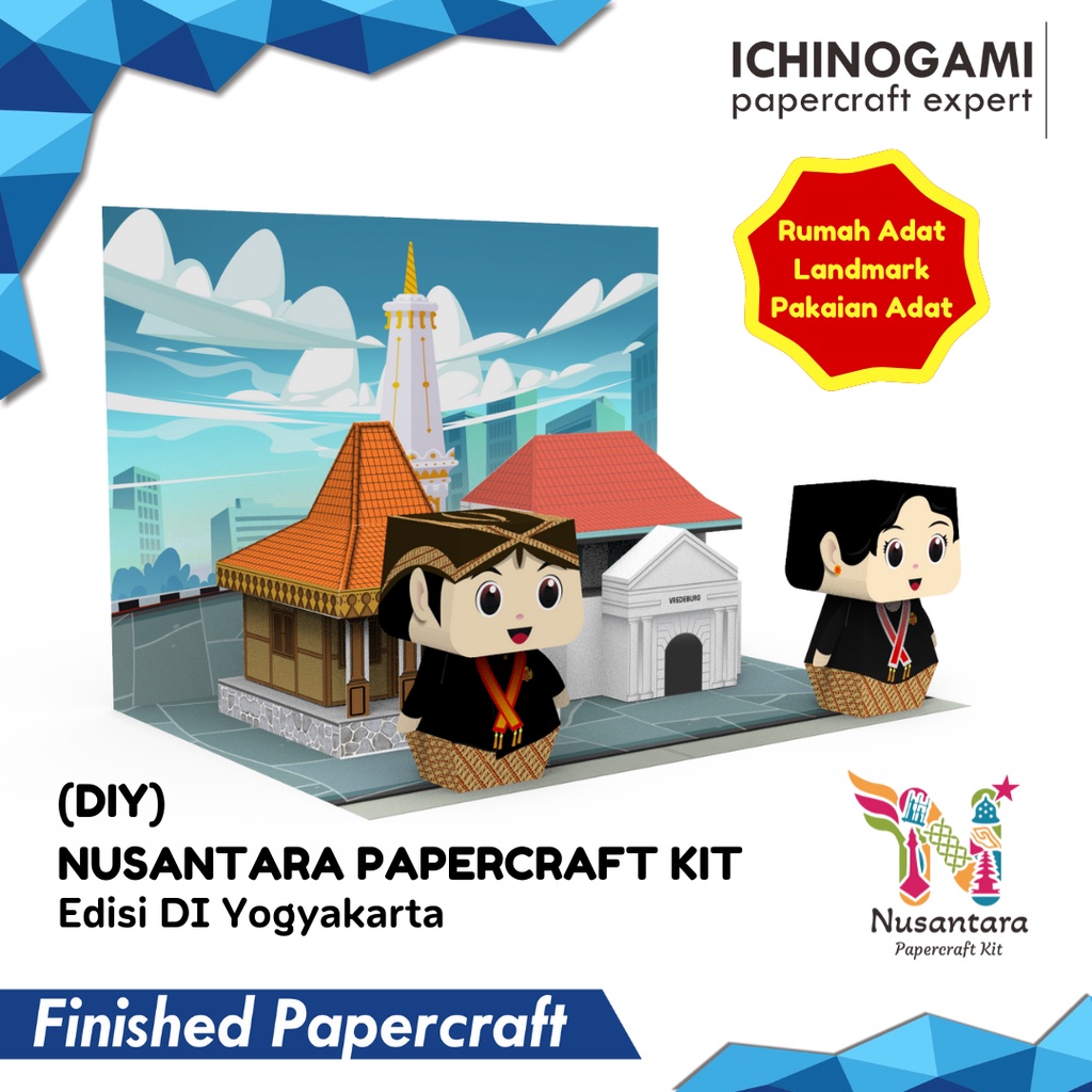 Ichinogami Nusantara Papercraft Kit (DIY) - serie Diorama Yogyakarta ...