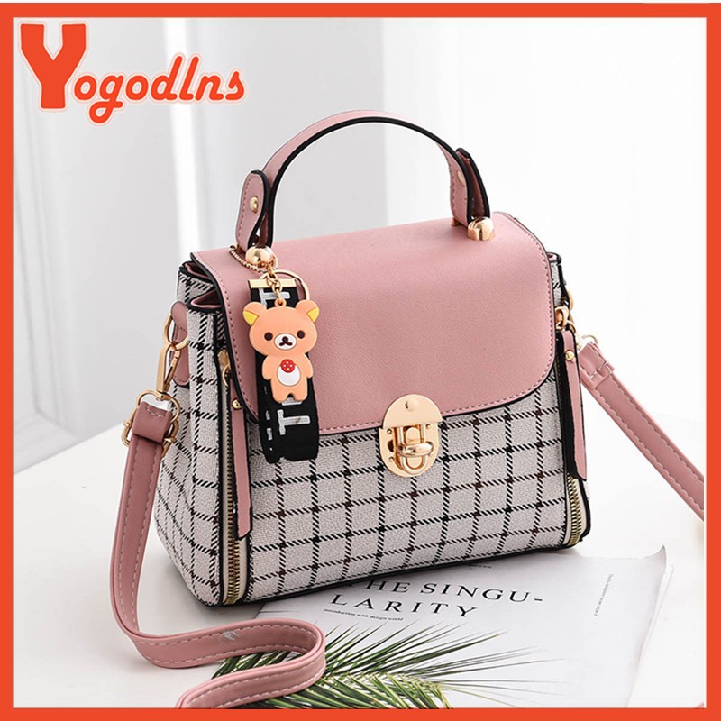 Yogodlns Clásico Plaid Messenger Bolsas Para La Señora De Cuero De La ...