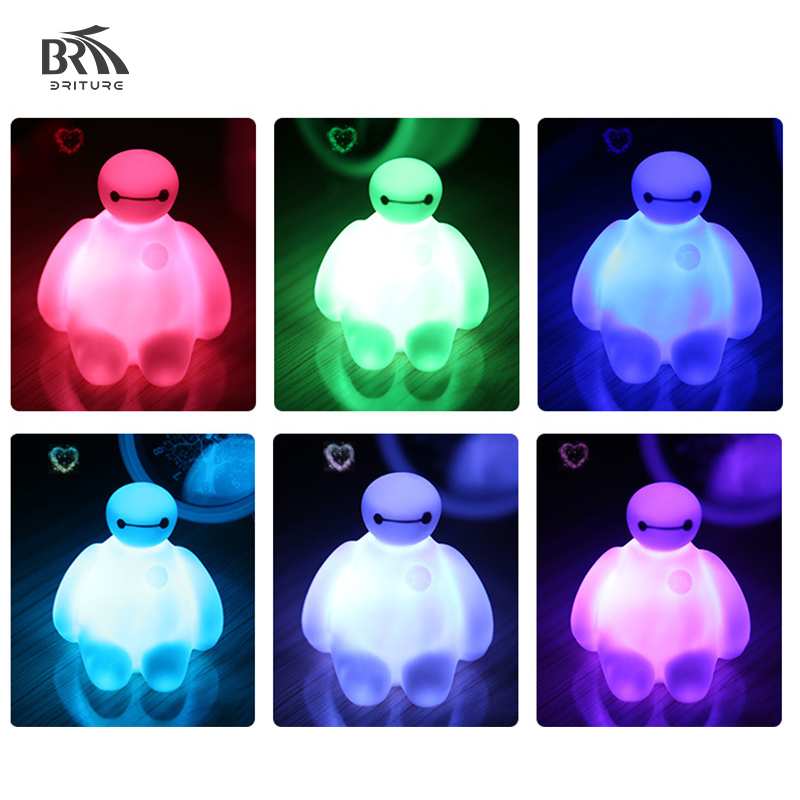 Luz Nocturna Brillante De Dibujos Animados Cambio De Color LED Blanco ...