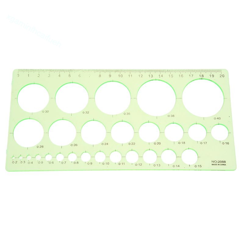 regla de plástico verde para estudiantes rectangulares de dibujo ...