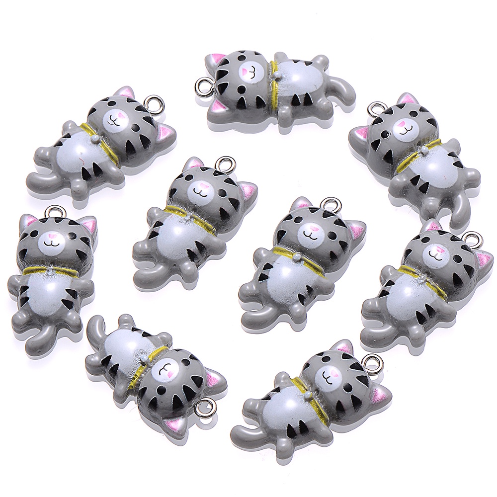 10pcs 15X29mm Lindo Gato Charms Mezcla De Animales De Dibujos Animados ...
