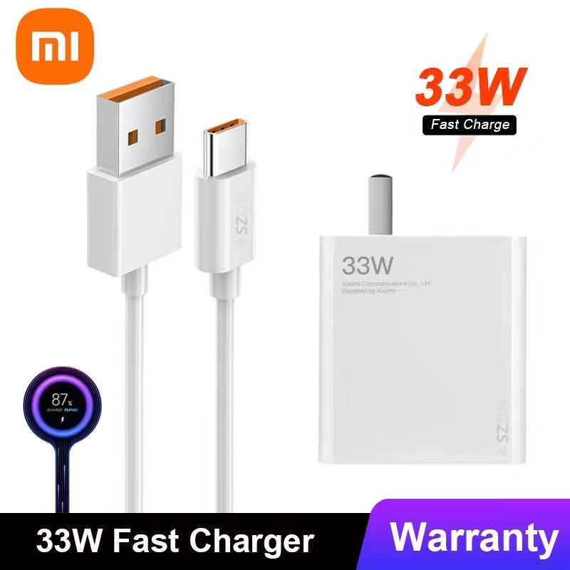 Adaptador De Cargador Rápido Original Xiaomi 33W USB Power 6A Tipo C Cable De Carga compatible ...