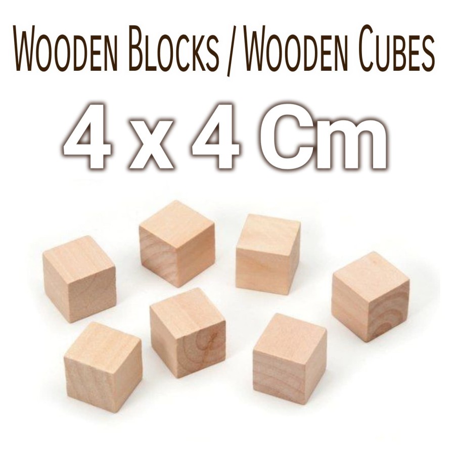 Cubos De Madera Cuadrados SangKayu De 4 X 4 cm , Bloques Materiales ...