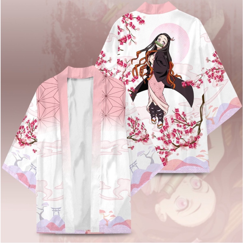 NS1 Anime Demon Slayer : Kimetsu No Yaiba Cosplay Cardigan Kimono Haori ...