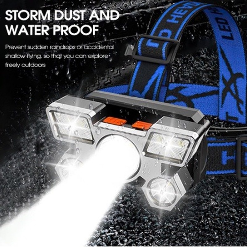 Faro Delantero LED De Cinco Cabezas Luz De Avión Carga USB Portátil Al ...