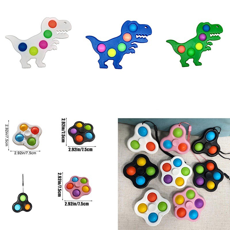 Simple Dimple Spinner Pop it Poppit Push Fidget Toy Anti Estrés Juguete ...