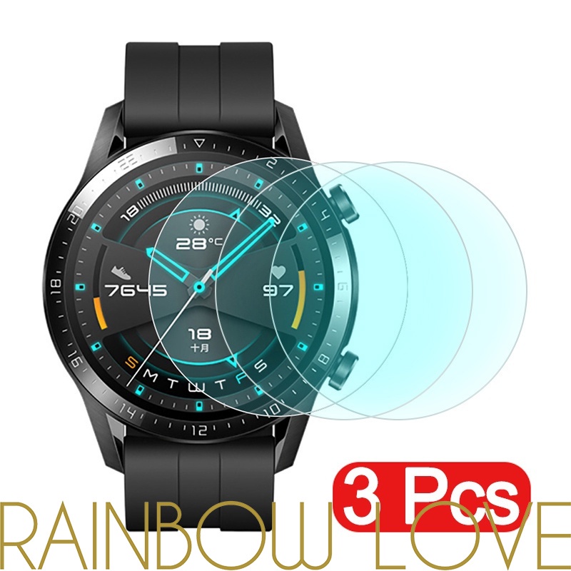 [3 Pieces] [HD Clear 46mm Smartwatch Tempered Glass Film] [Anti-Scratch ...