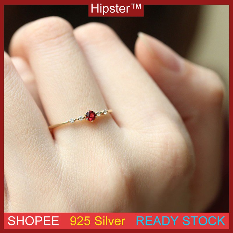 Anillo De compromiso chapado en oro De 18k para mujer | Shopee Colombia