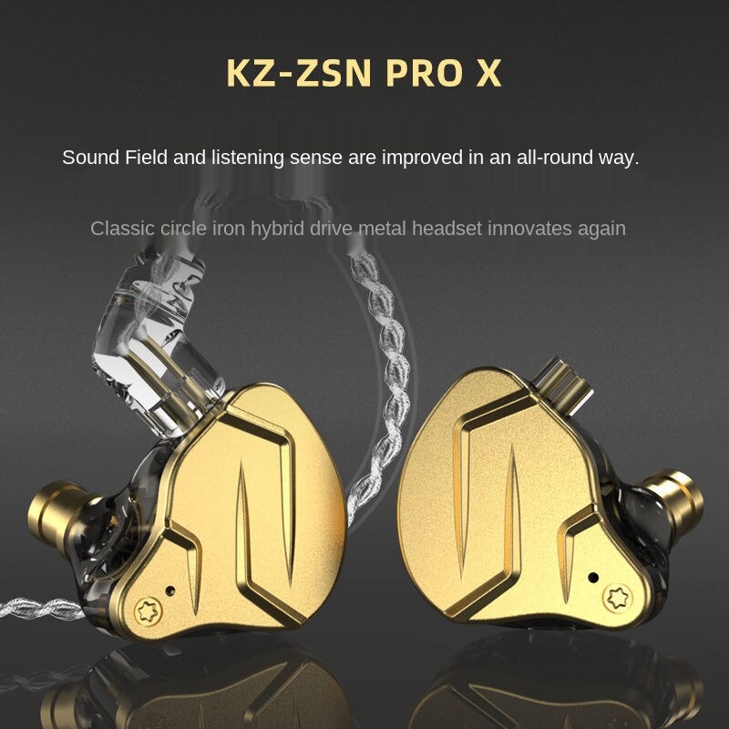 KZ ZSN pro XAnel audífonos en oreja anillo deportivo hierro comer pollo ...
