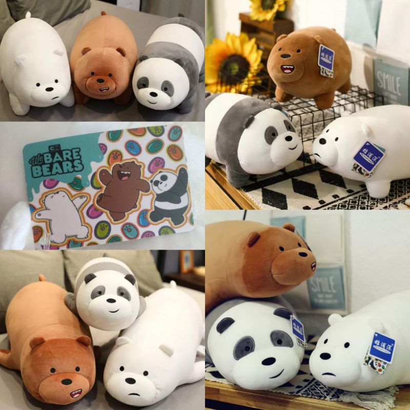 Peluche We Bare Bears Miniso Peluche Oso Desnudo Importación Panda