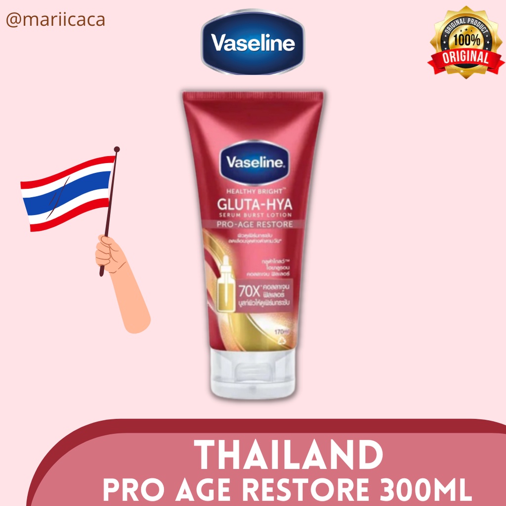 Vaseline MERAH Vaselina Gluta Hya Serum Burst Lotion-Pro Age Restore ...