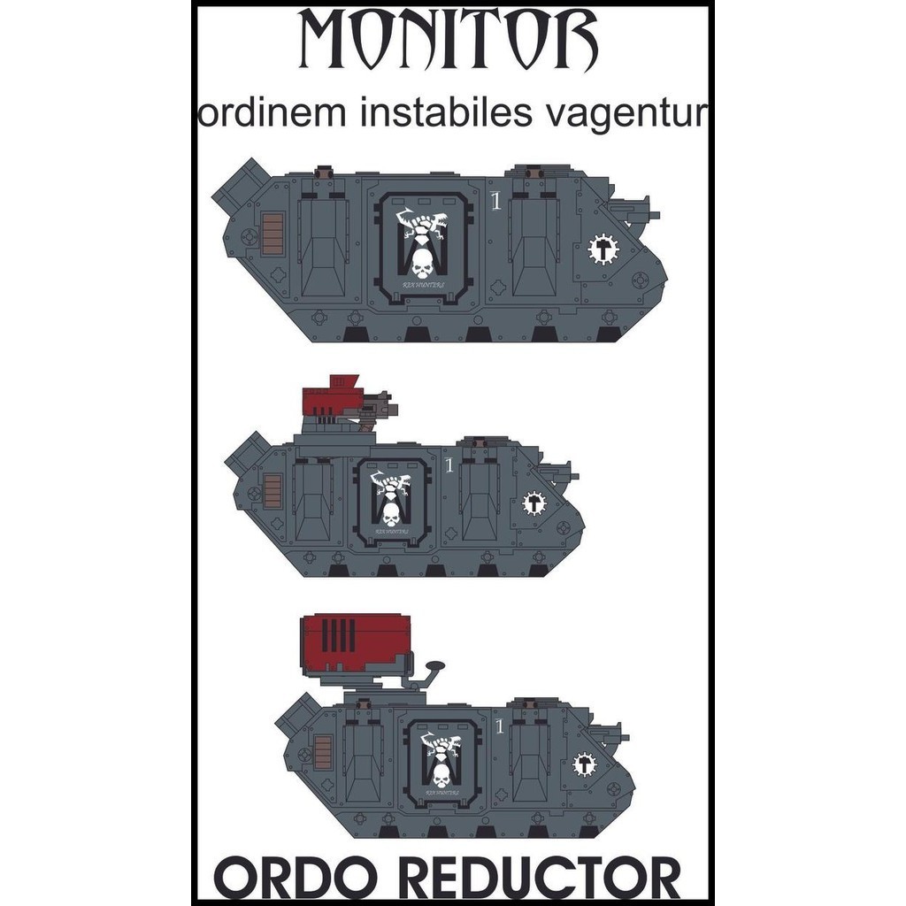 Diy PAPERCRAFT WARHAMMER Patrón De Papel 40K Orden REDUCTOR MONITOR ...