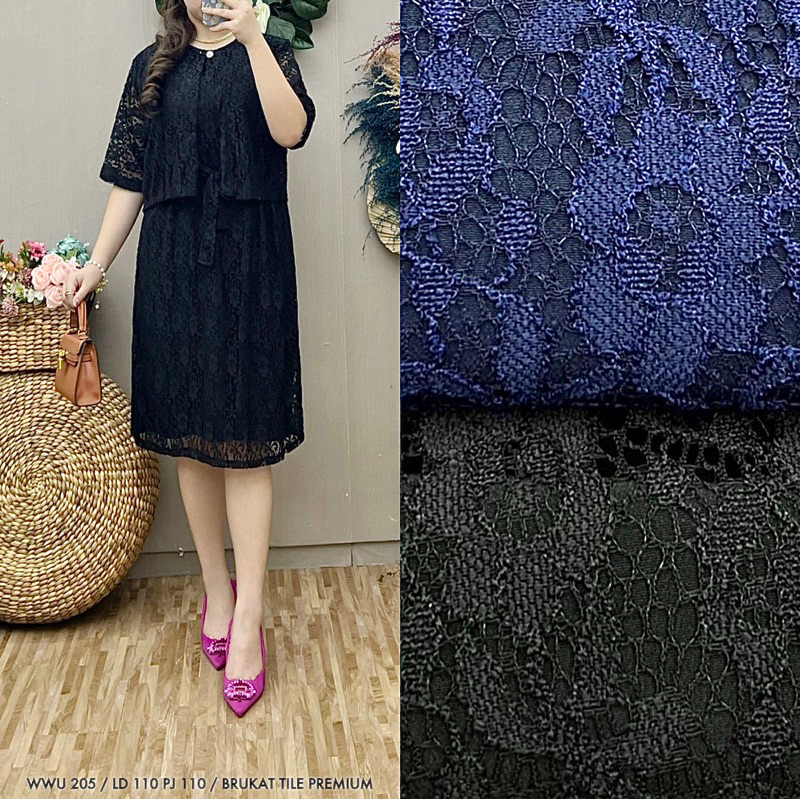 Dmc 825 brocado vestido brocado completo encaje ropa de mujer ...