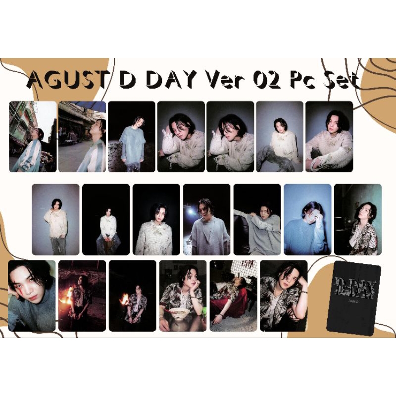 Agust D D-day pc Photocard paquete no oficial (contenido de 20 piezas ...