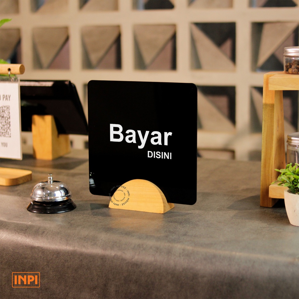 KAYU Sign Pagar Aquí Posavasos Cuadrado De Madera Acrílica-INPI House ...