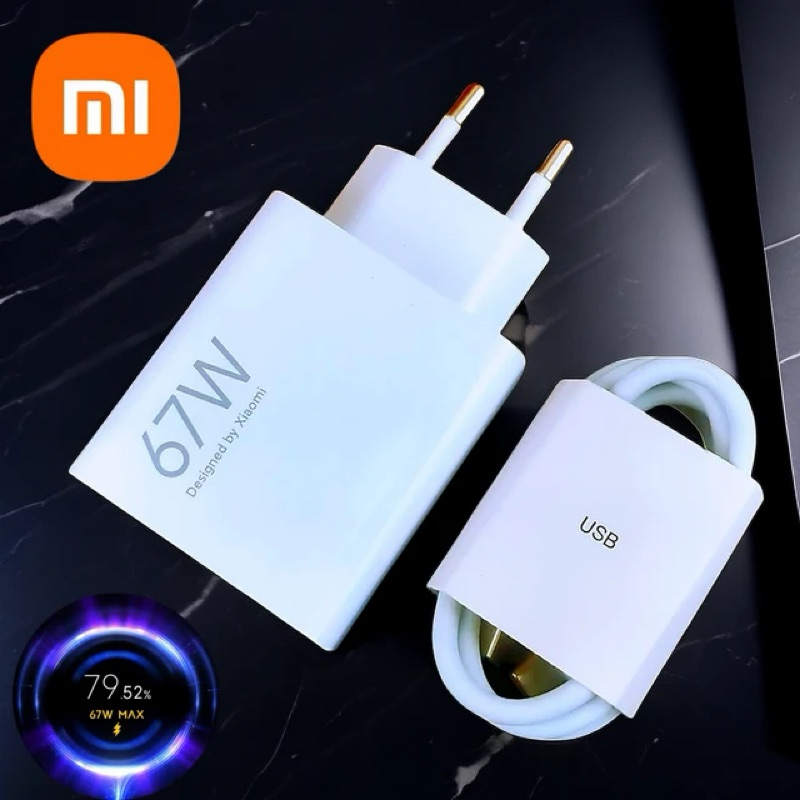 Cargador 67W Xiaomi Tipo C TURBO SUPER Rápido Poco X3 X4 X5 F2 F3 F4 Gt M4 M5S REDMI NOTE 9 10 ...