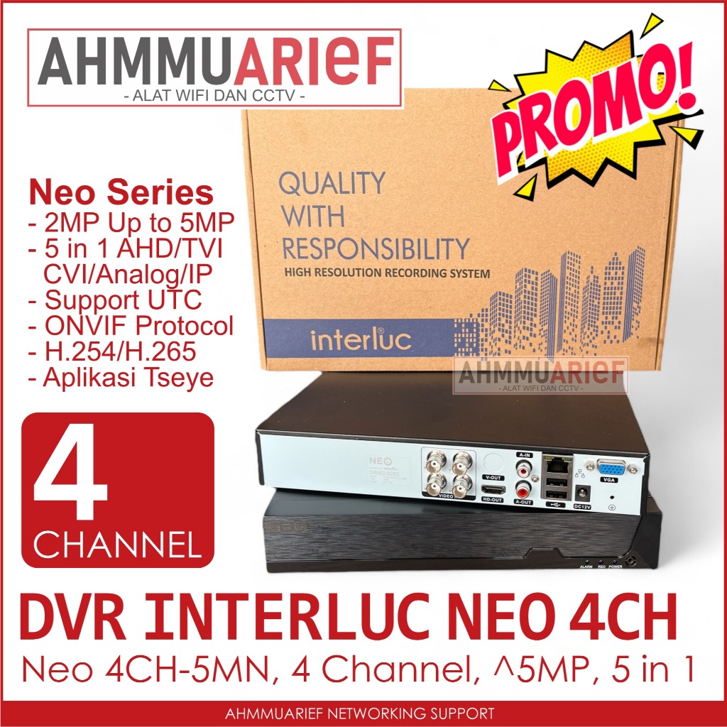 Dvr CCTV INTERLUC EDGE NEO 5MN 2MP Hasta 5MP 4CH 8CH 16CH 4 8 16 ...