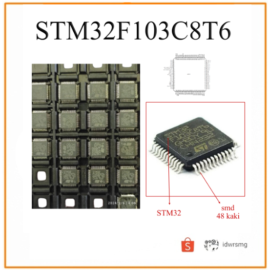 Brazo Stm32f103c8t6 Microcontrolador STM32 LQFP48 STM32F103 IC STM32F103C | Shopee Colombia