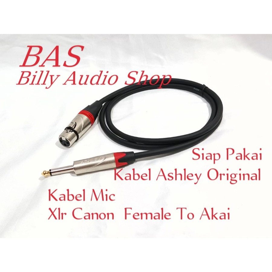 Cable De Audio Ashley Más Jack Canon Xlr Hembra A Akai Mono 6.5mm ...