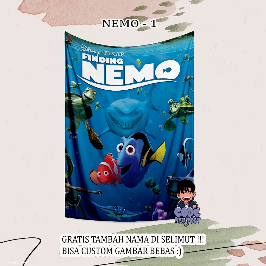 nemo Buscando Manta Para Niños-Fundación-De Dibujos Animados Regalo De ...