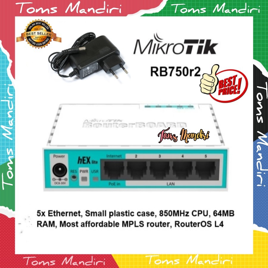 Router Mikrotik Interior RB750r2 HEX-Lite RB750 R2 | Shopee Colombia