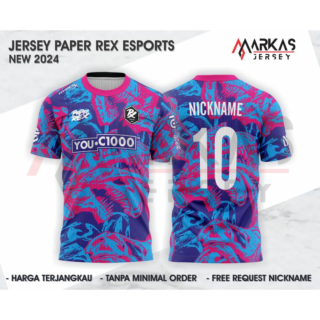 Jersey BAJU KAOS PAPER REX ESPORTS Nuevo 2024 Megastoree GAMING DOTA ...
