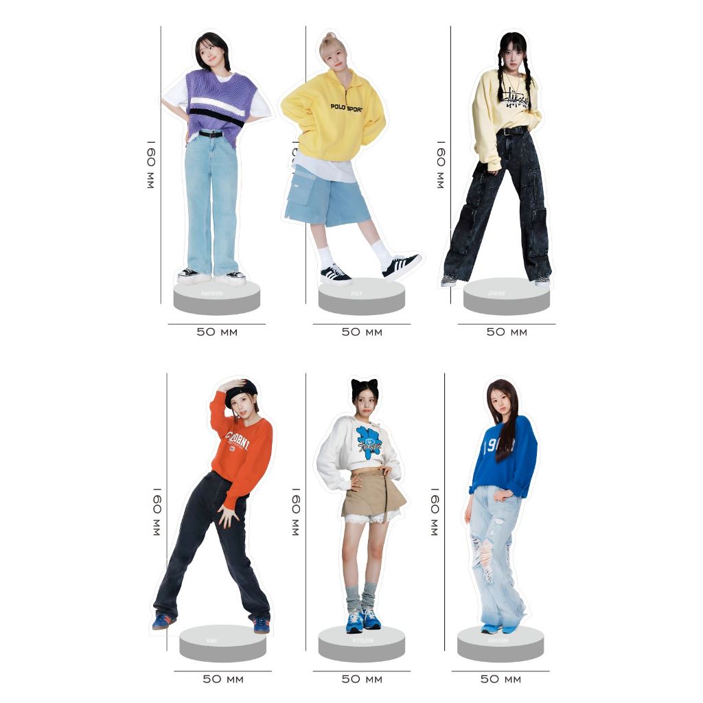 Mini Standee Acrílico NMIXX Lirio Haewon Sullyoon Bae Jiwoo Kyujin ...