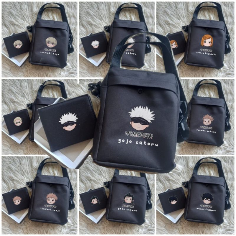 Jujutsu kaisen mini Cartera Y Bolso Bandolera gojo satoru megumi toji ...