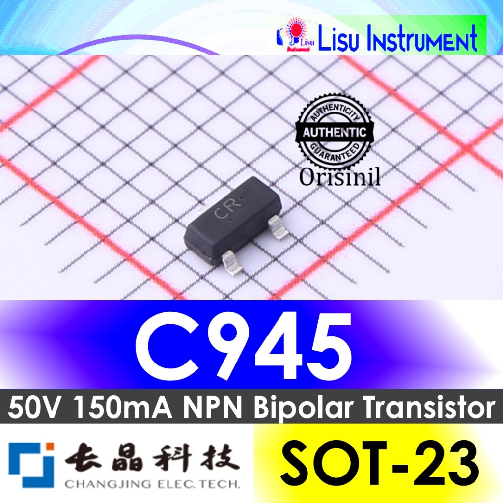 C945 50V 150mA 200mW NPN Transistor Bipolar CR 2SC945 SOT-23 CJ ORIGINAL | Shopee Colombia
