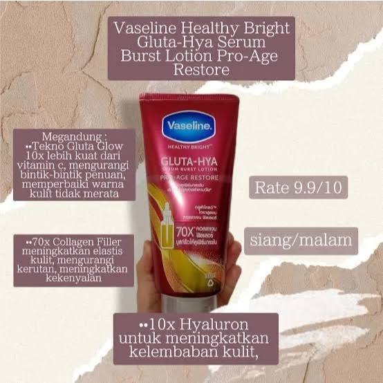 Vaseline MERAH Vaselina GLUTA HYA PRO-AGE RESTORE (Rojo) 200ML | Shopee ...