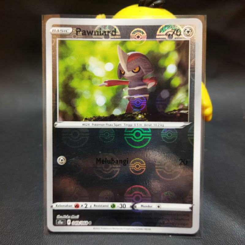 Pokemon TCG Indonesia Pawniard Inverso holo pokeball s11a 049/068 C original | Shopee Colombia
