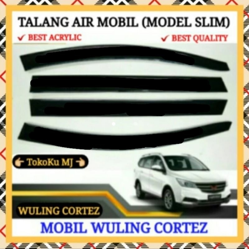 Wuling CORTEZ CAR WATER GUTTER (Modelo Delgado) 4 Puertas Juego ...