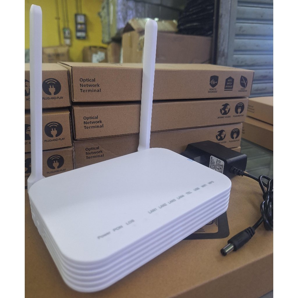Nuevo Módem H1S-3 XPON ONT wifi router + 12v 1a Adaptador Completo Con ...