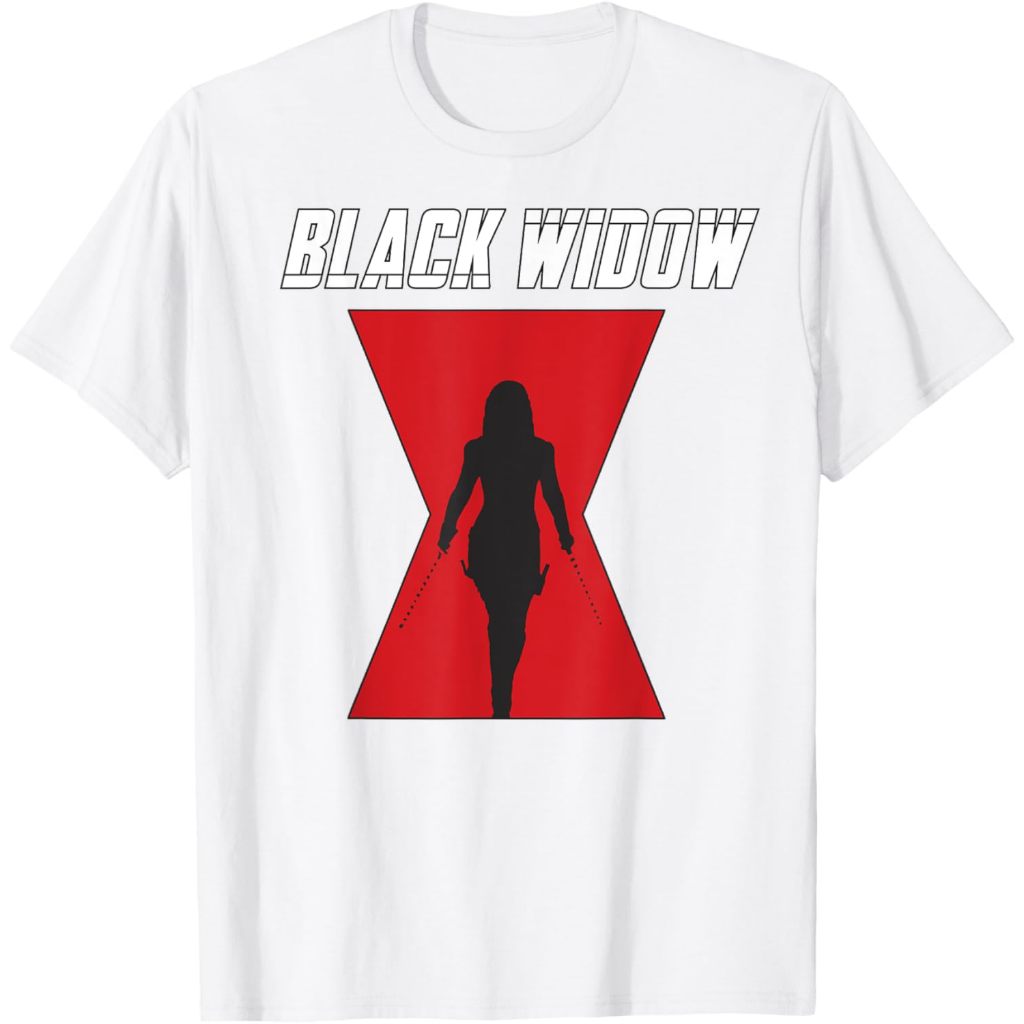 Camiseta Para Adultos Marvel Black Widow Logo Silueta De Moda Para ...