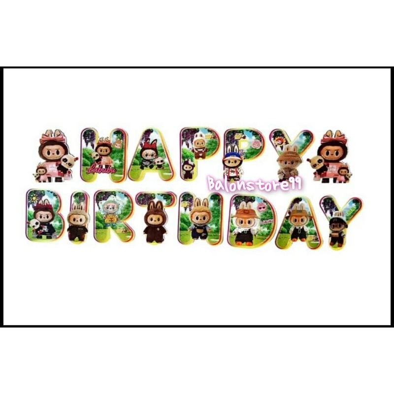 Bandera De Feliz Cumpleaños En Forma De Personajes De Labubu | Shopee ...
