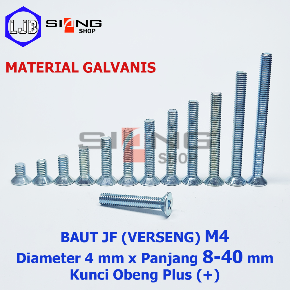 Jf Pernos M4 Galvanizados De 8 A 40 Mm De Largo/Verseng | Shopee Colombia