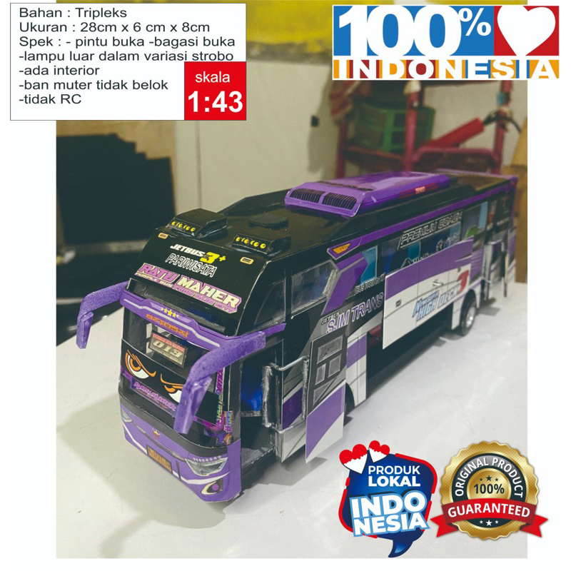 Autobús En Miniatura SJM TRANS FULL SPEK | Shopee Colombia