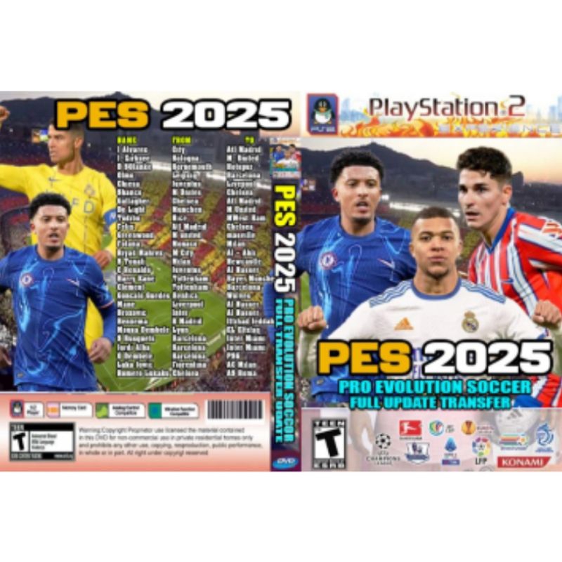Ps2 PES 2025 Actualización De La Transferencia Completa De Cassette ...