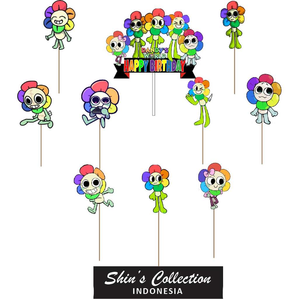 Dandy's World Solo Cake topper Contiene Diez Piezas | Shopee Colombia